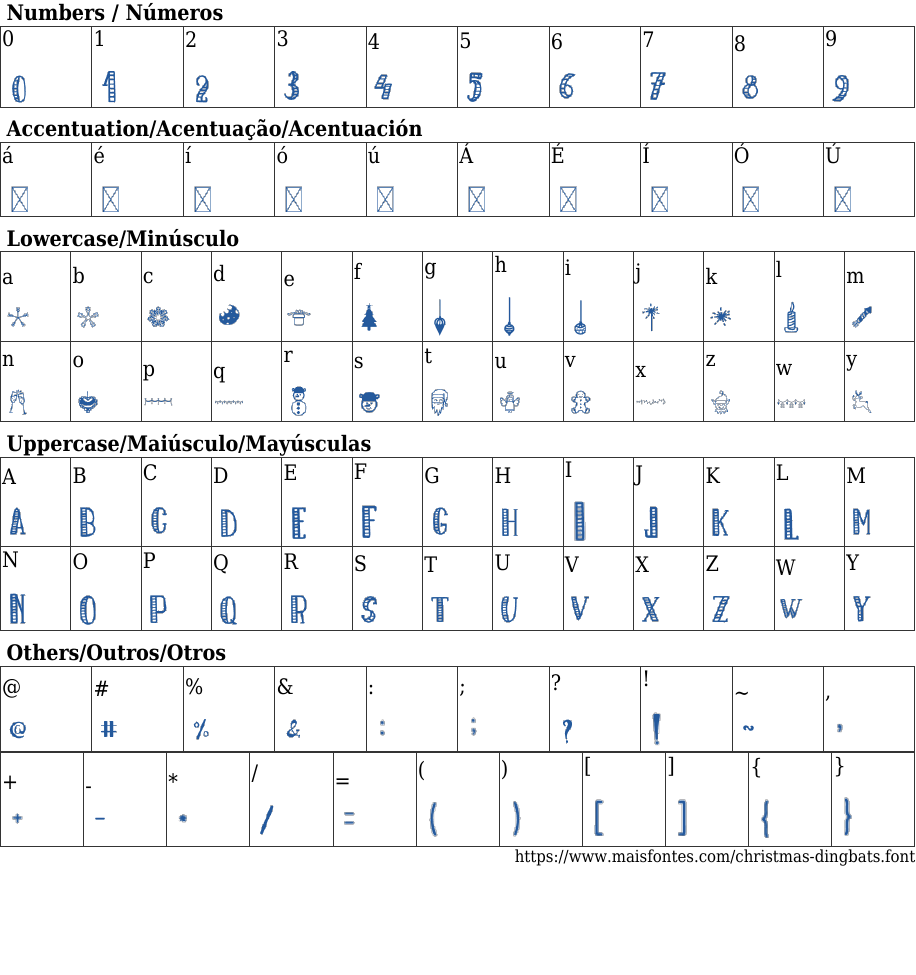 Christmas Dingbats: Free Font Download | MaisFontes