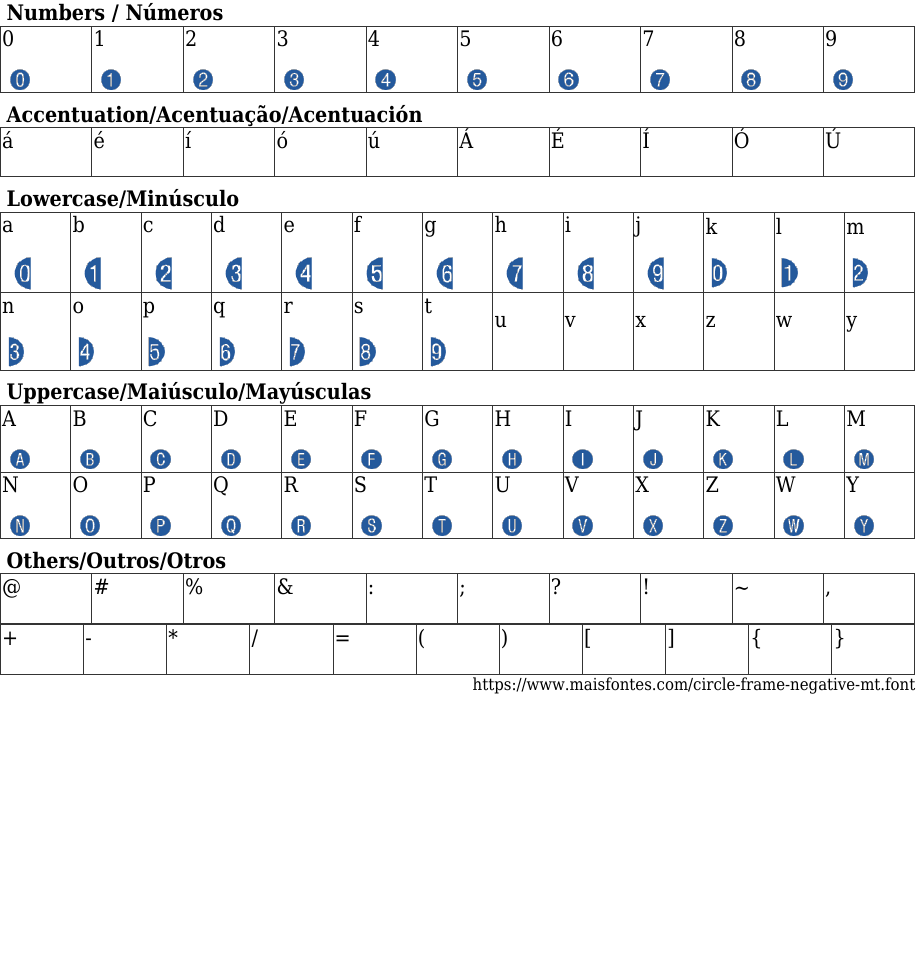 Circle Frame Negative MT Font: Free Download | MaisFontes