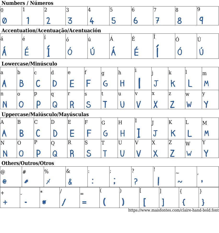 Claire Hand Bold: Free Font Download | MaisFontes