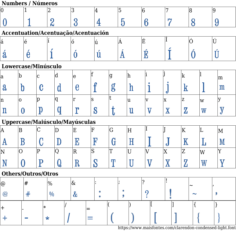 Clarendon Condensed Light: Download Free Font | MaisFontes