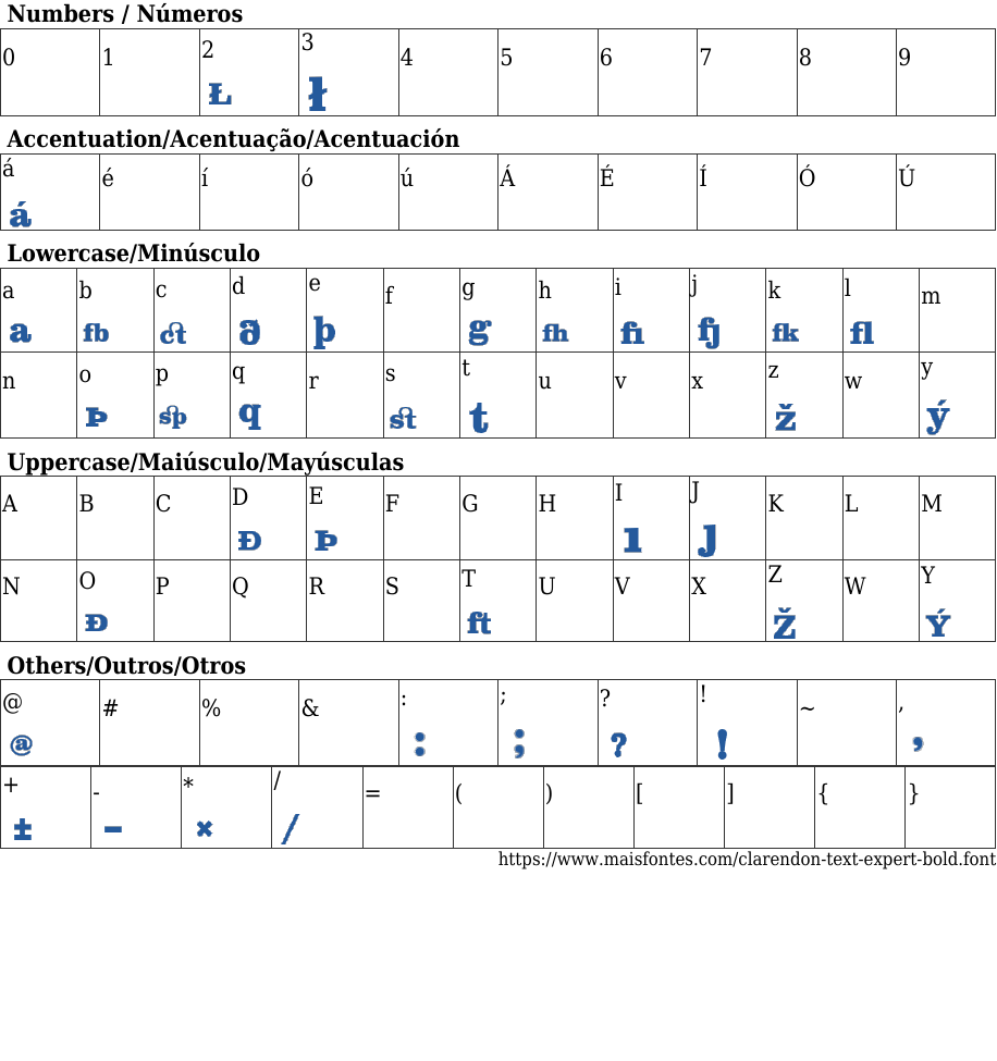 Clarendon Text Expert Bold: Free Font Download | MaisFontes