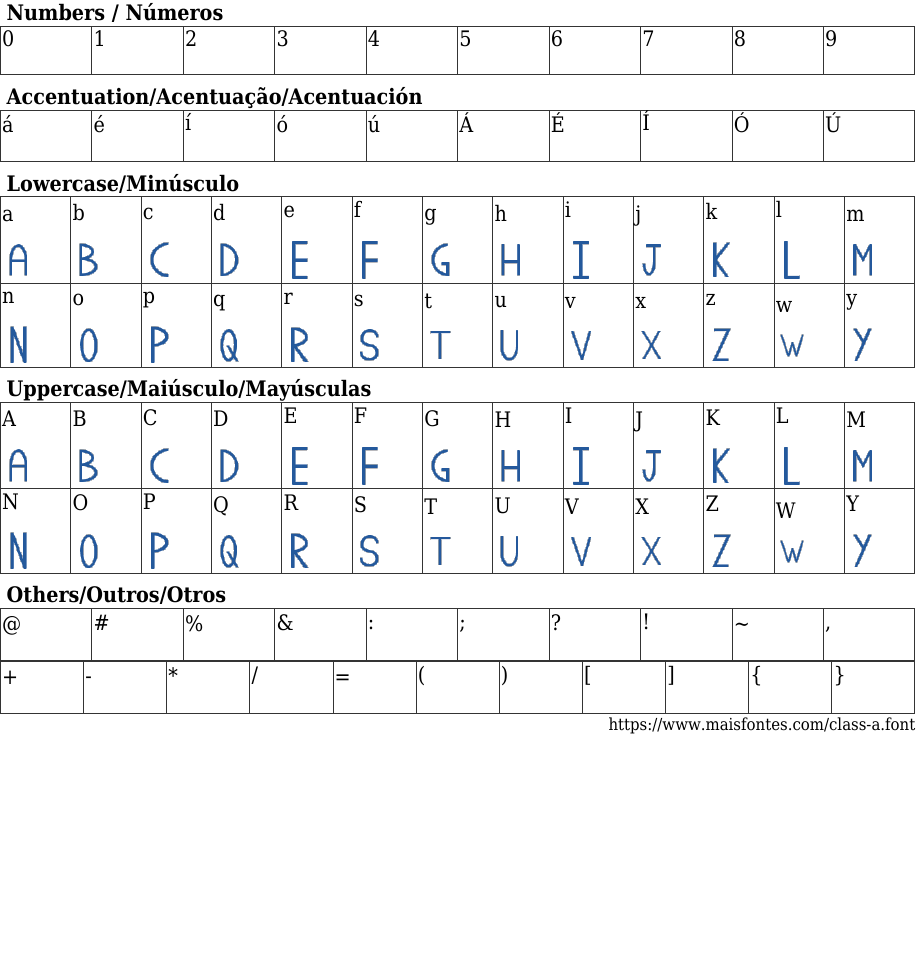 Class A: Free Font Download | MaisFontes