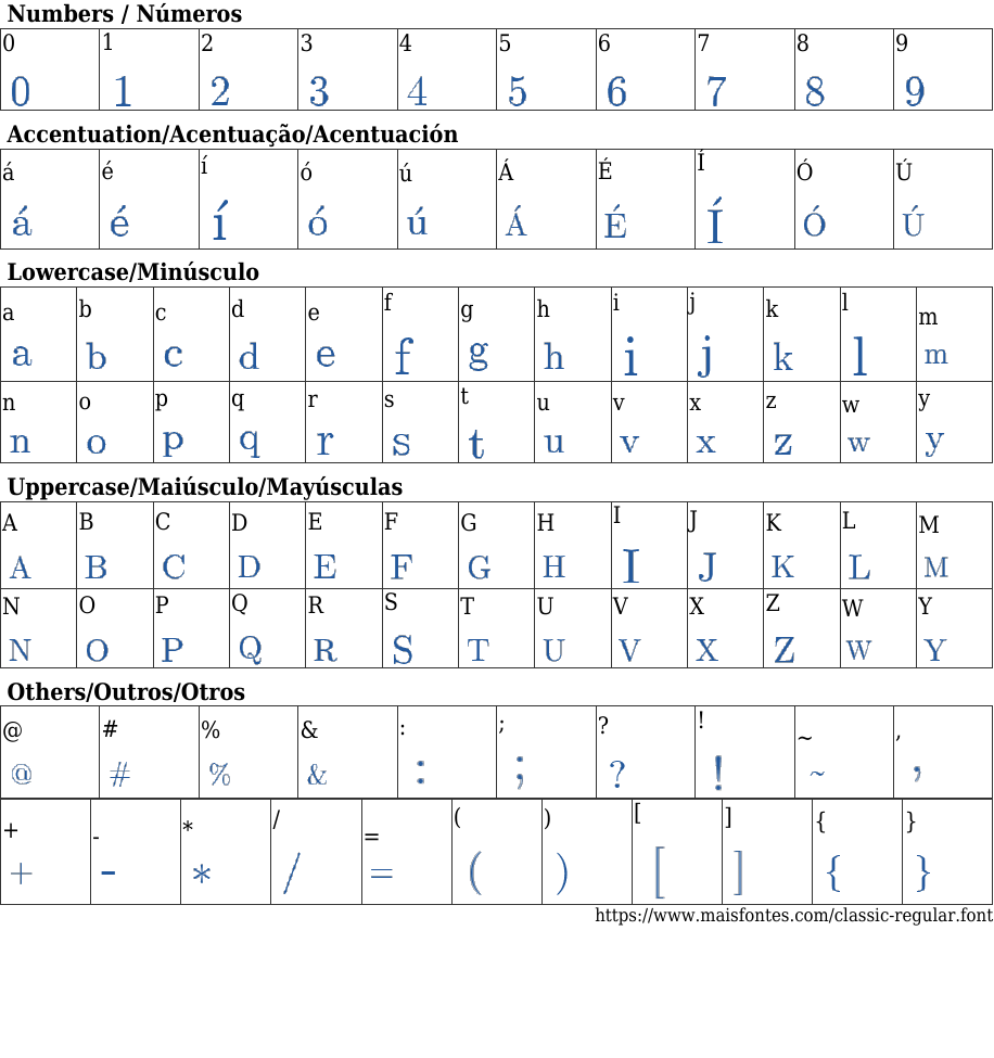 Classic Regular: Free Font Download | MaisFontes