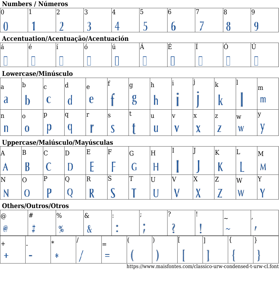 Classico URW Condensed Cl: Free Font Download | MaisFontes