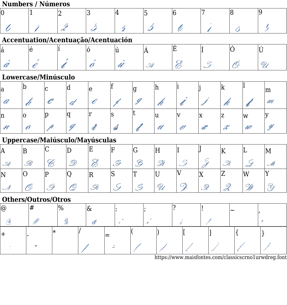 Classic Script No1 URWD Regular: Free Font Download | MaisFontes