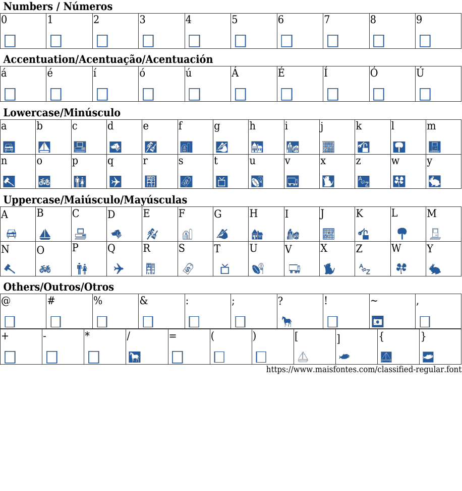 Classified Regular Font: Free Download | MaisFontes