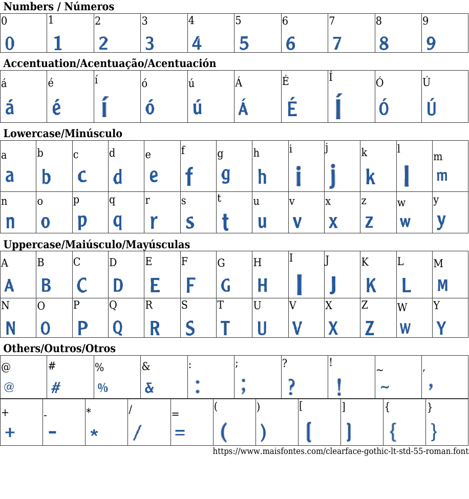 Clearface Gothic LT Std 55 Roman Font: Free Download | MaisFontes