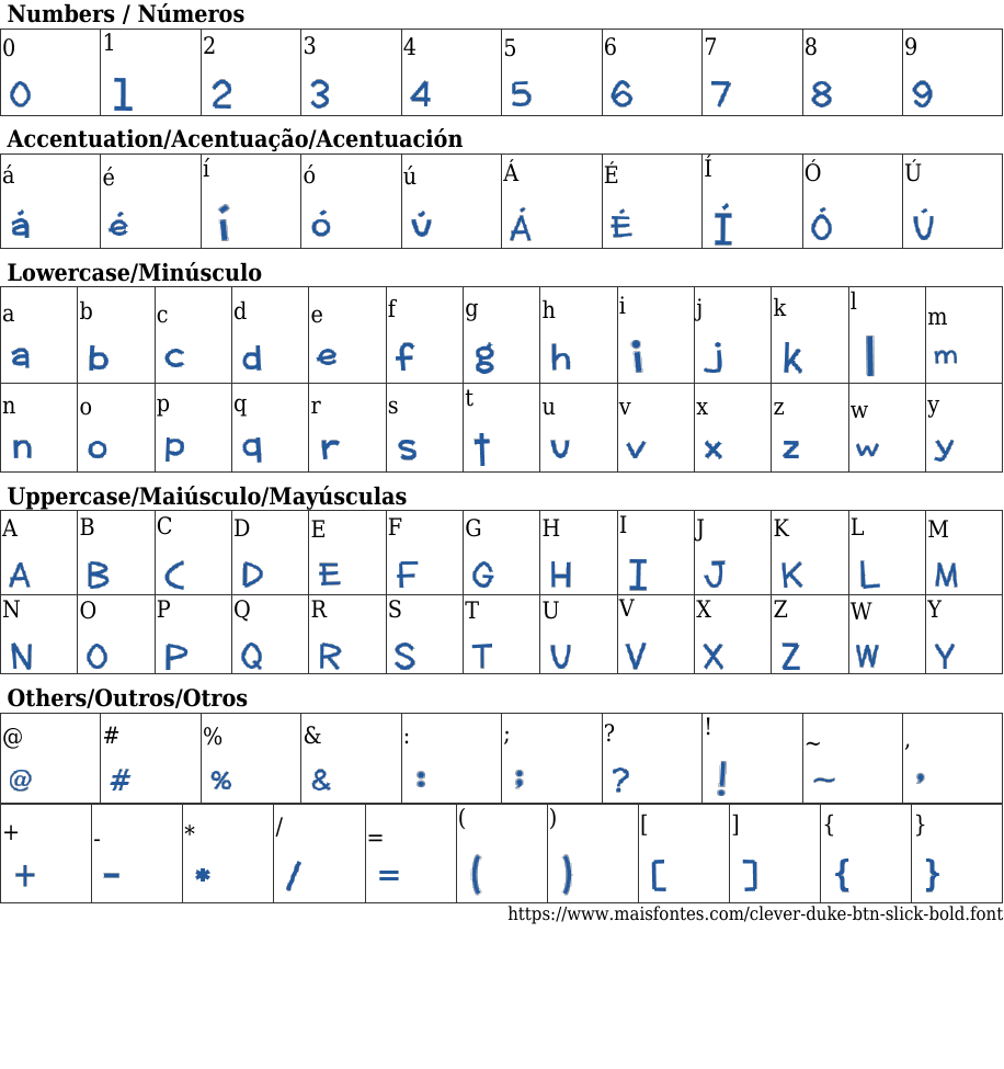Clever Duke BTN Slick Bold 字体下载 | MaisFontes