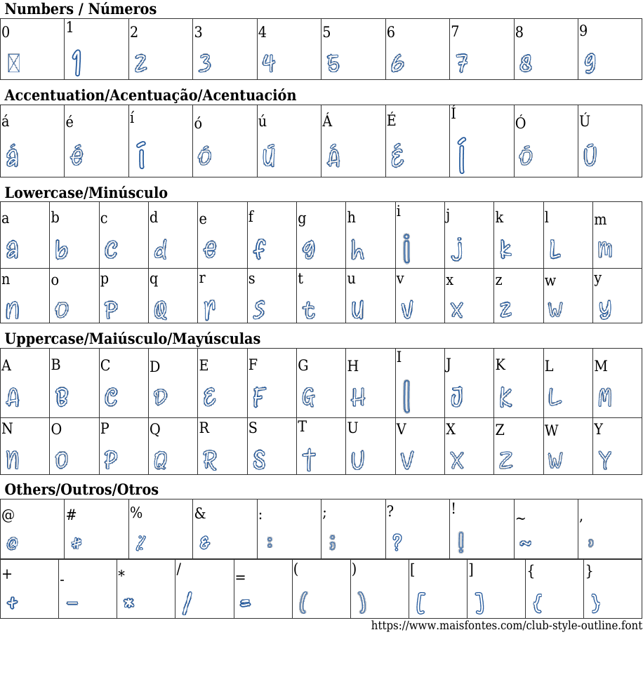 Club Style Outline: Free Font Download | MaisFontes