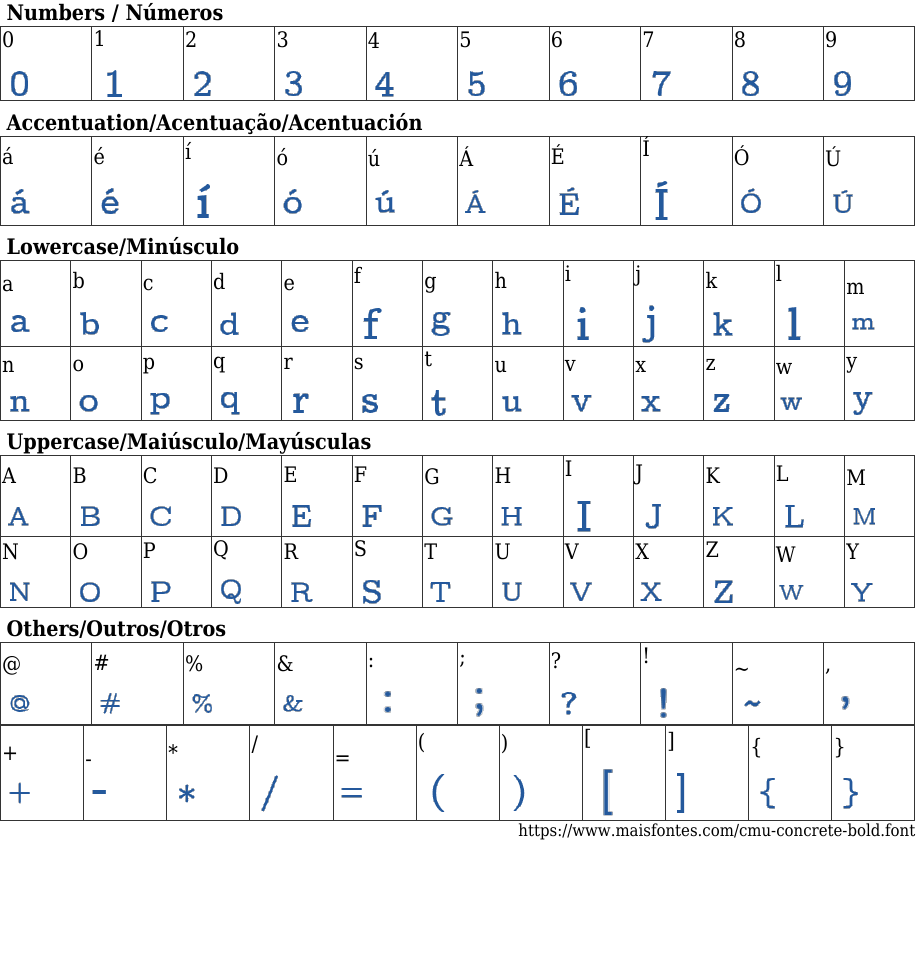 CMU Concrete Bold: Free Font Download | MaisFontes
