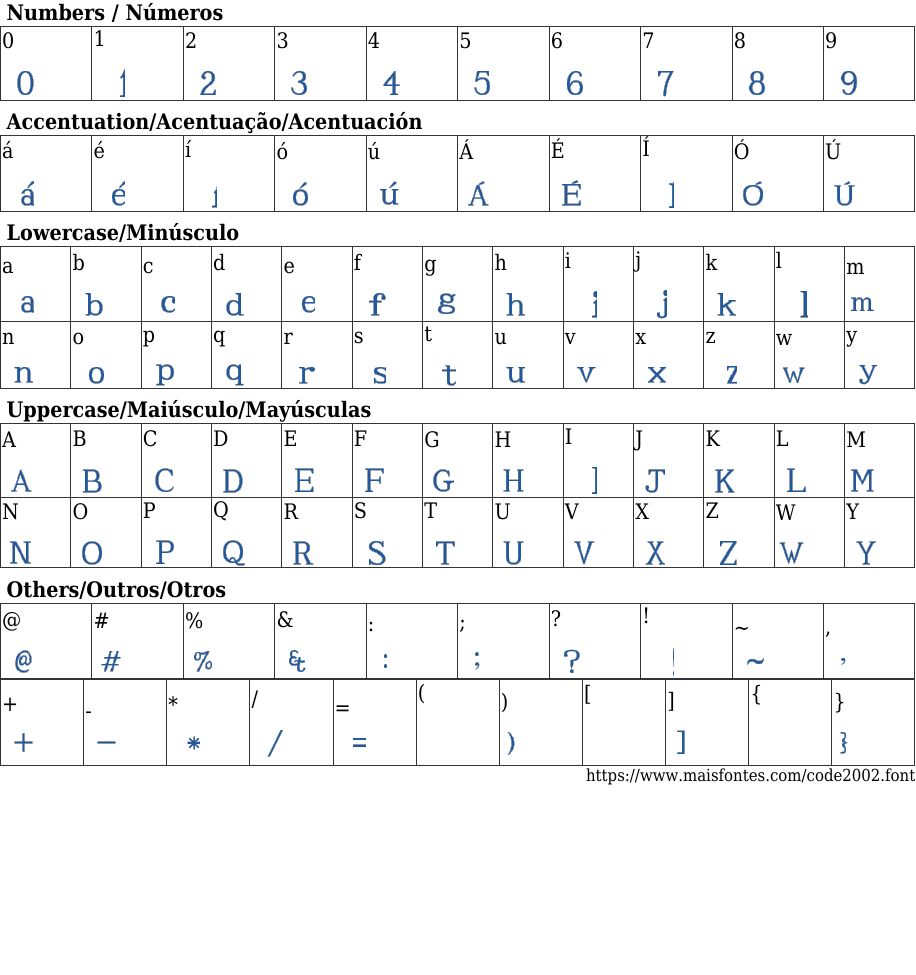 Code 2002: Free Font Download | MaisFontes