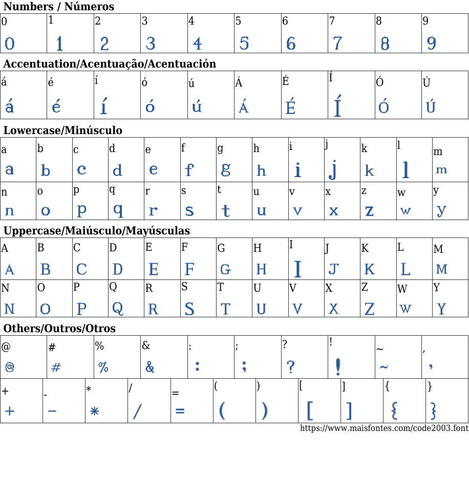 Code 2003: Free Font Download | MaisFontes