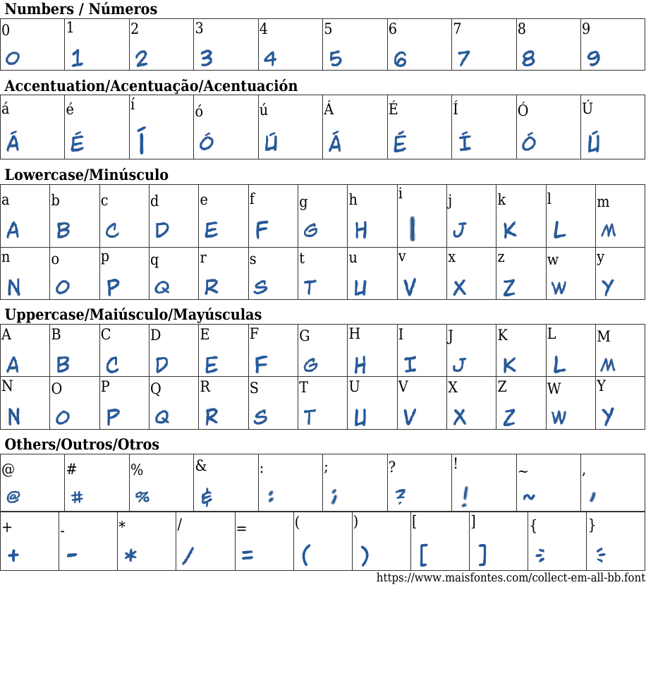 Collect Em All BB Font: Free Download | MaisFontes