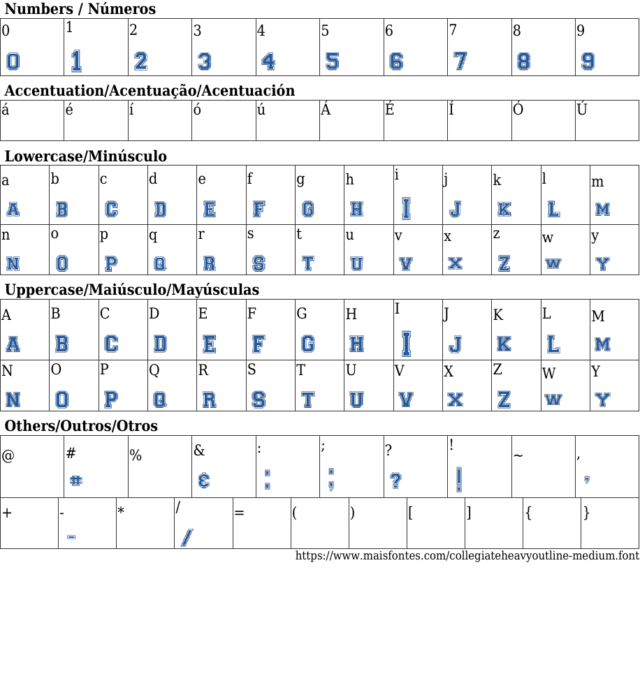 Collegiate FLF Heavy Outline Medium: Free Font Download | MaisFontes