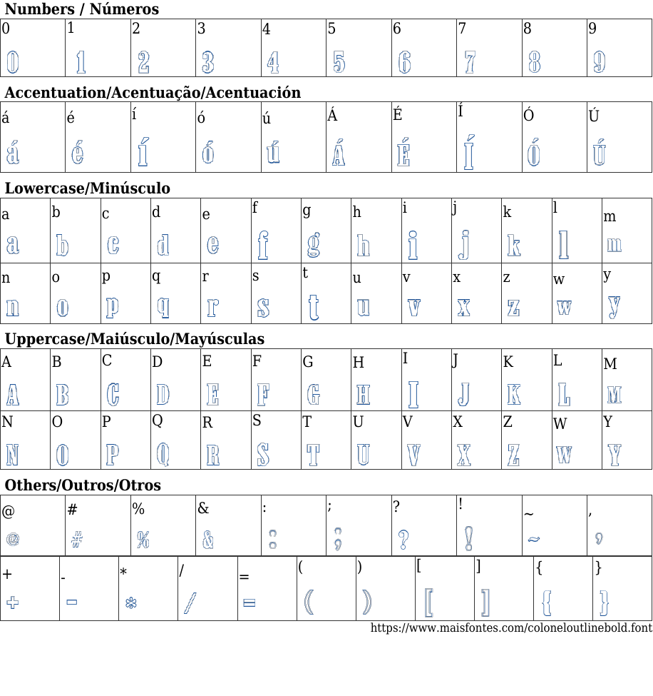 Colonel Outline Bold: Free Font Download | MaisFontes