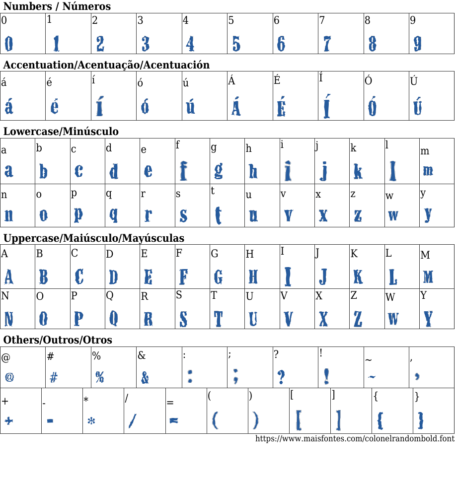 Colonel Random Bold: Free Font Download | MaisFontes