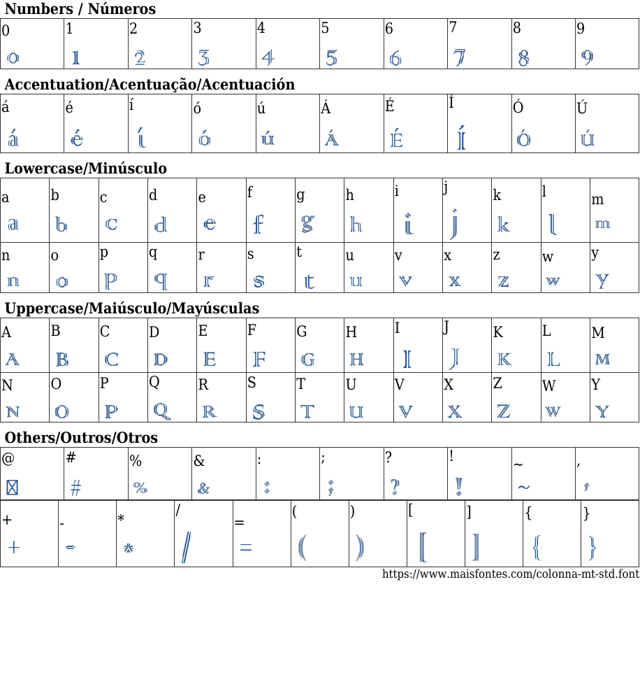 Colonna MT Std: Download Free Font | MaisFontes