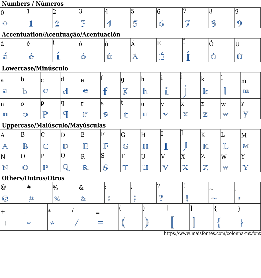 Colonna MT: Download Free Font | MaisFontes