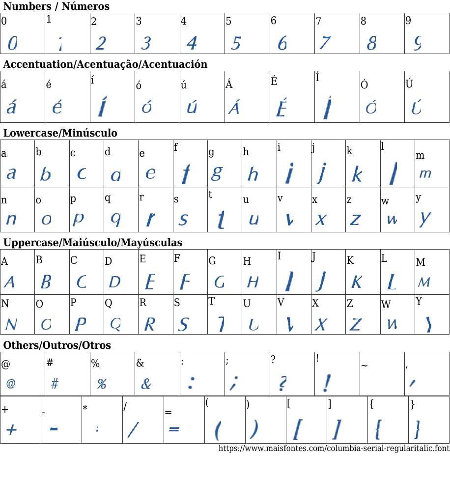 Columbia Serial Regular Italic: Free Font Download | MaisFontes