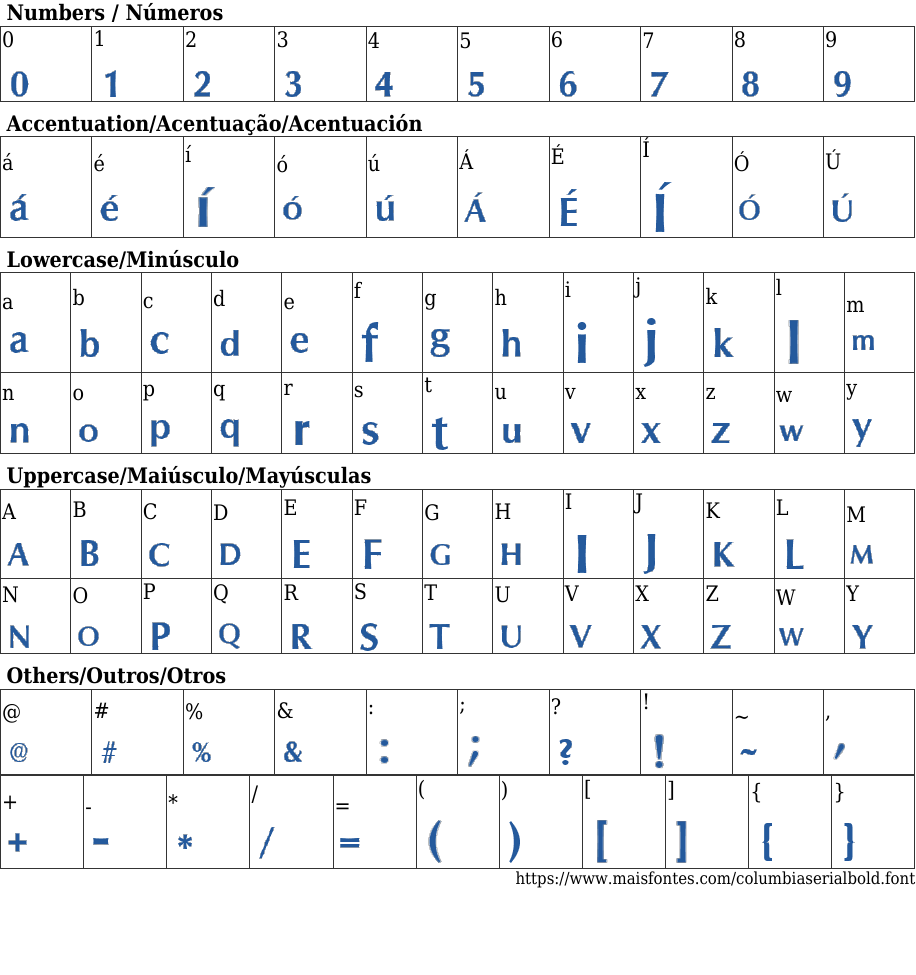 Columbia Serial Bold Font: Free Download | MaisFontes