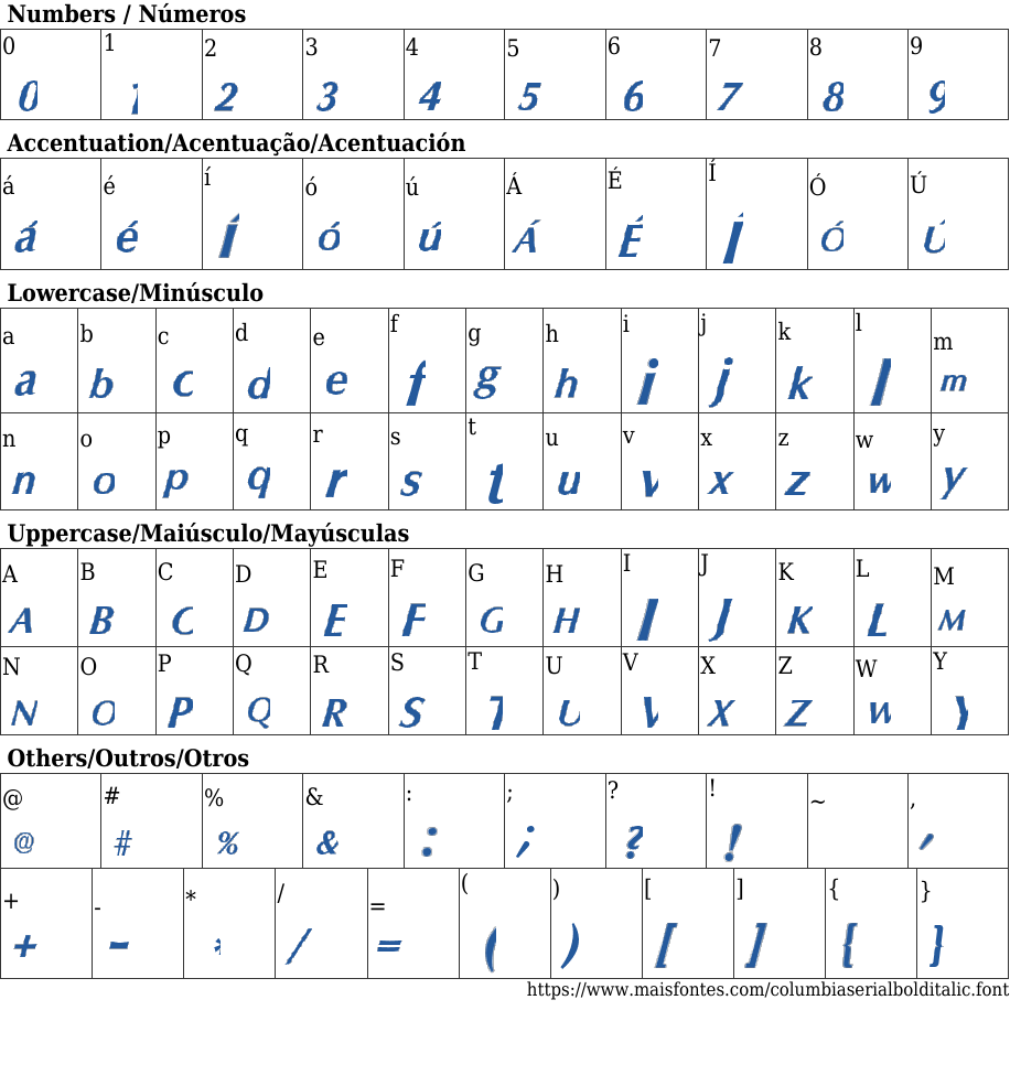 Columbia Serial Bold Italic: Free Font Download | MaisFontes