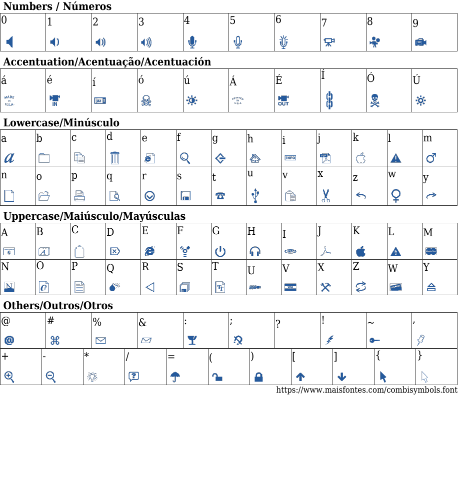CombiSymbols Font: Free Download | MaisFontes