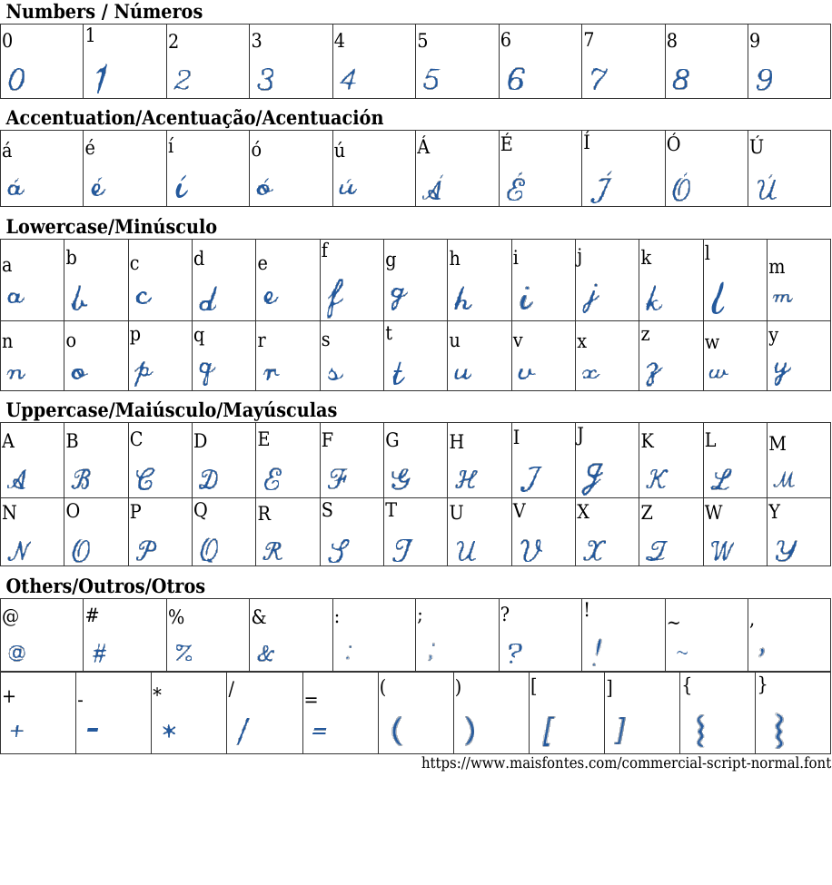 Commercial Script Normal: Free Font Download | MaisFontes