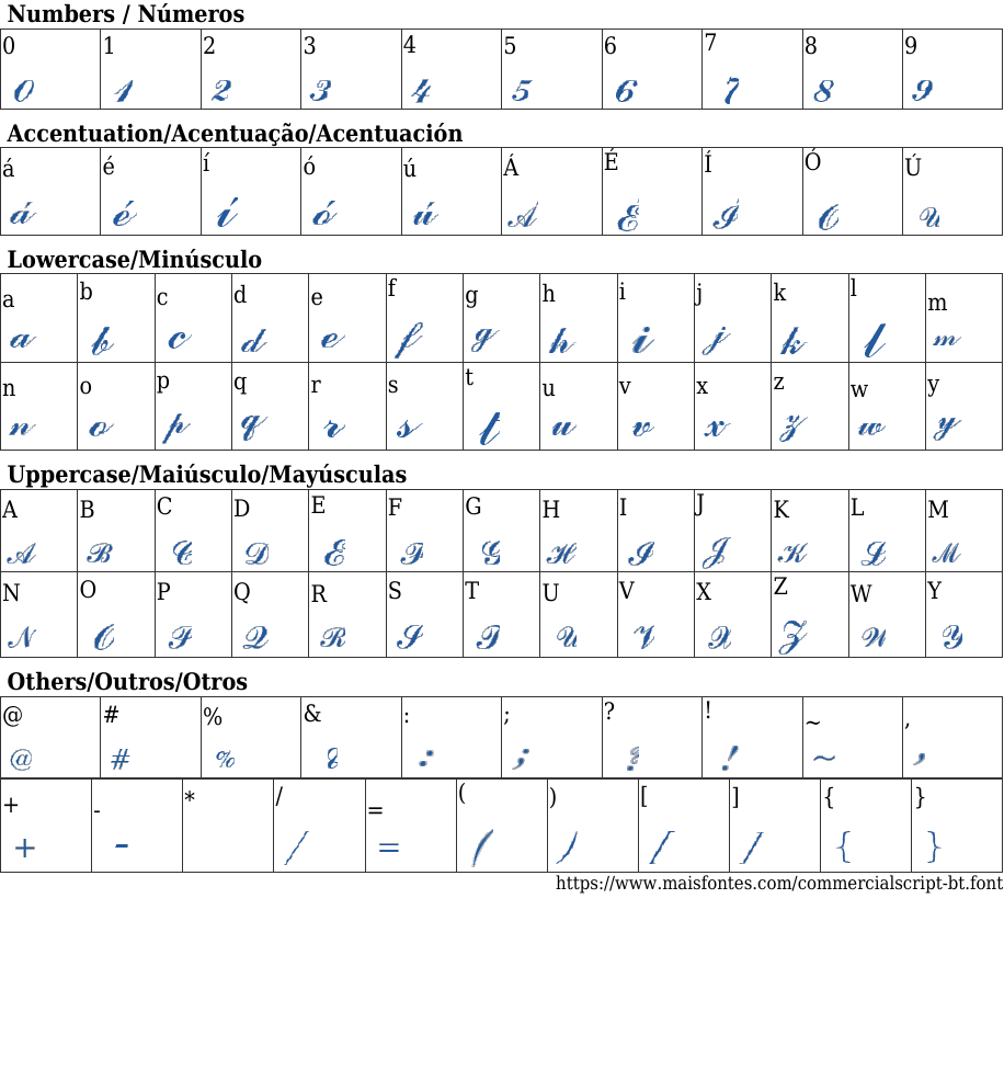 Commercial Script BT: Free Font Download | MaisFontes