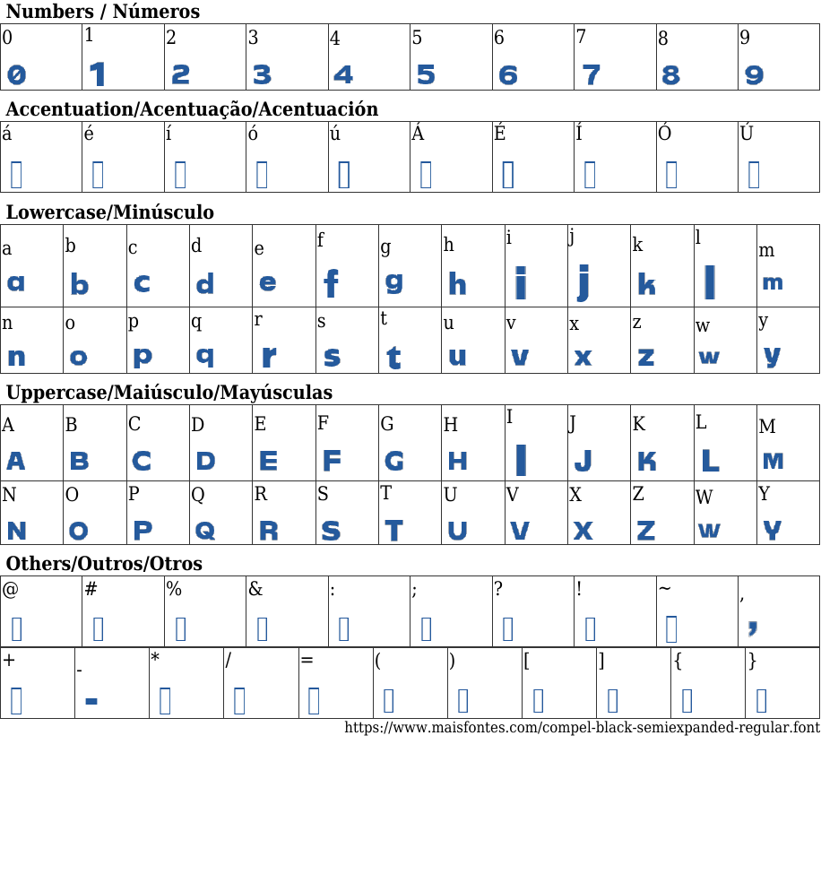 Compel Black SemiExpanded Regular Font: Free Download | MaisFontes
