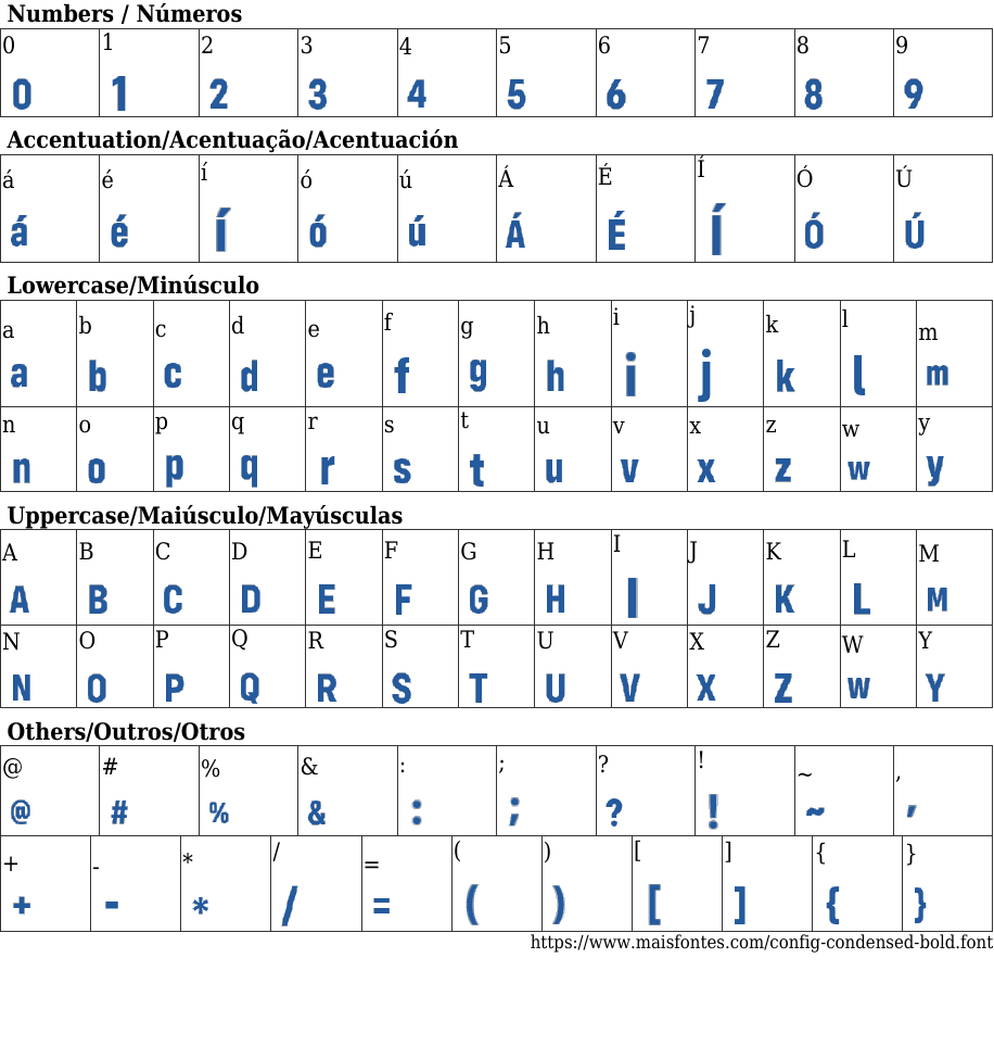 Config Condensed Bold: Free Font Download | MaisFontes
