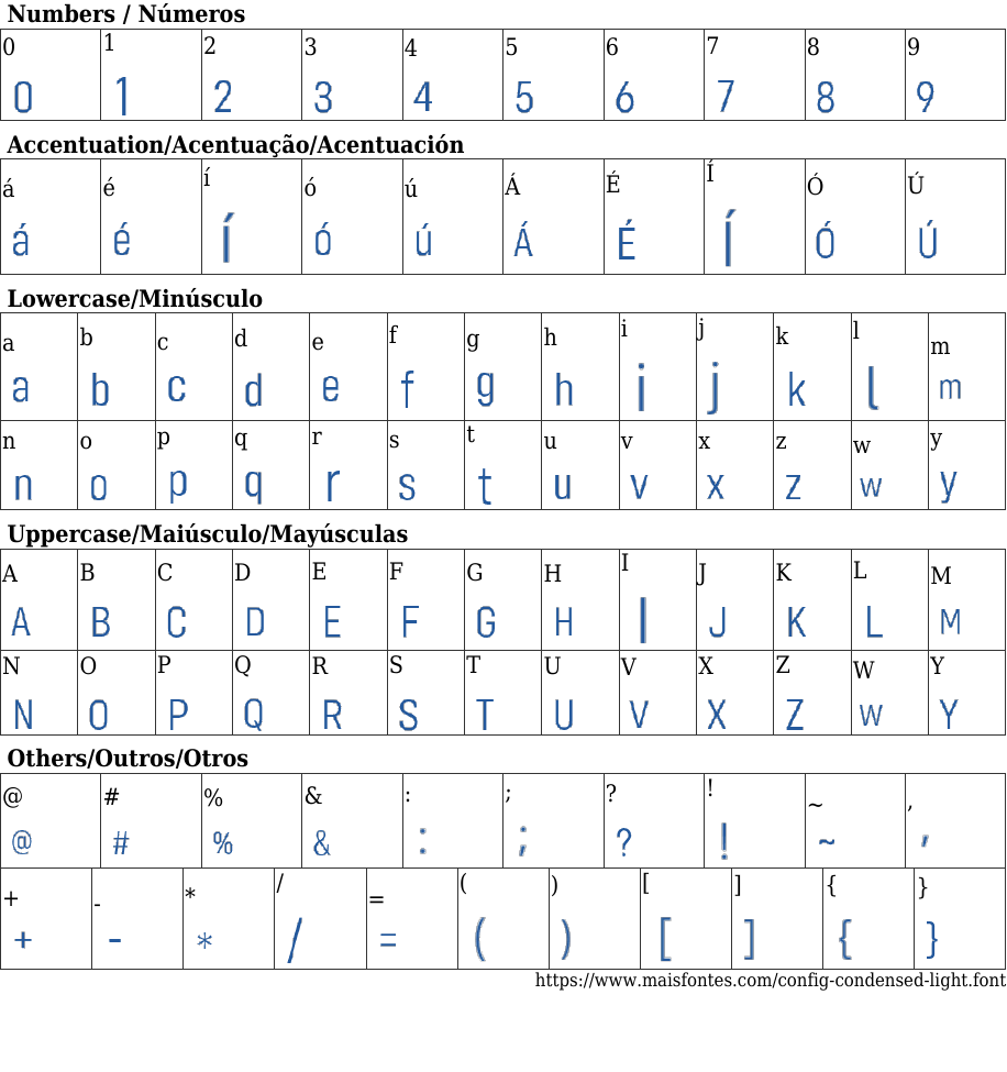 Config Condensed Light: Free Font Download | MaisFontes