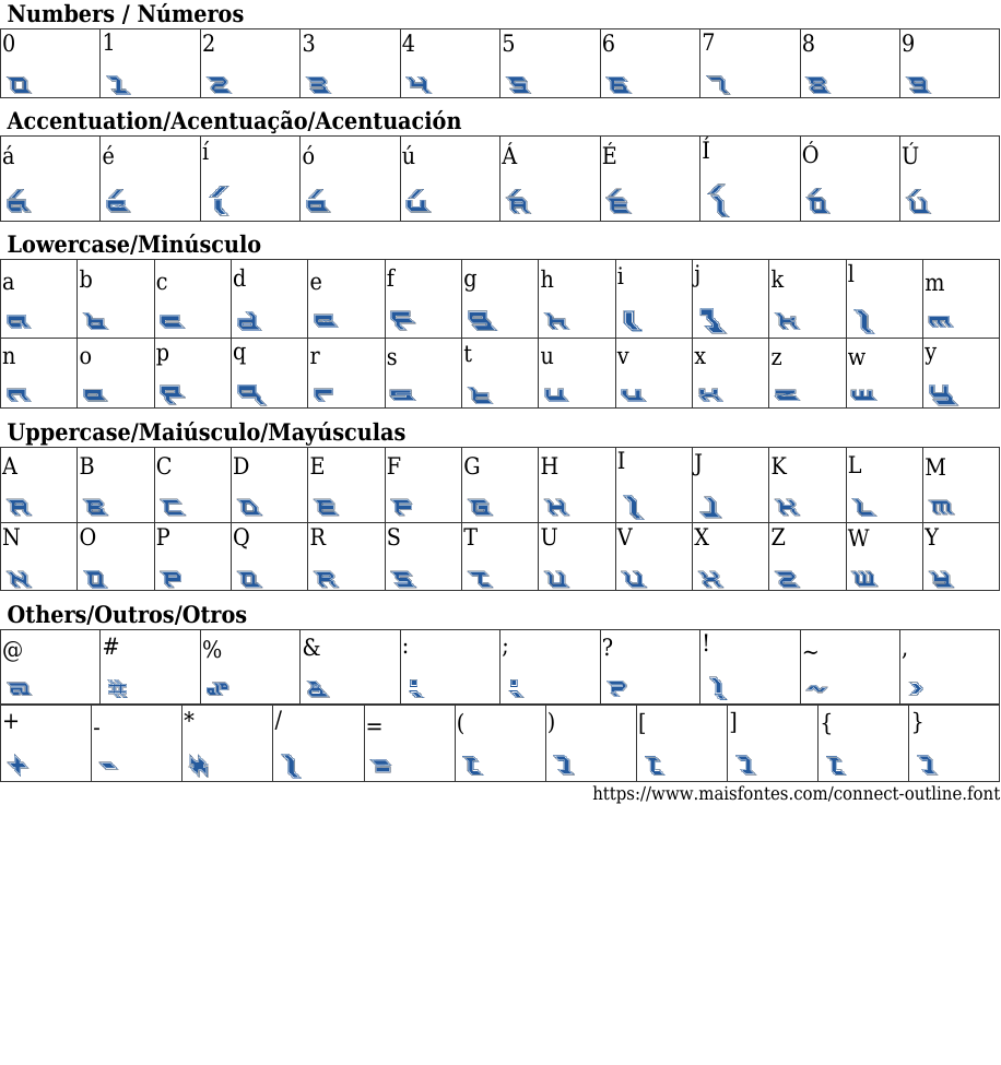 Connect Outline: Free Font Download | MaisFontes