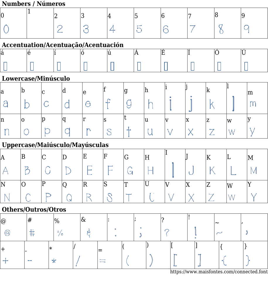 Connected Font: Free Download | MaisFontes