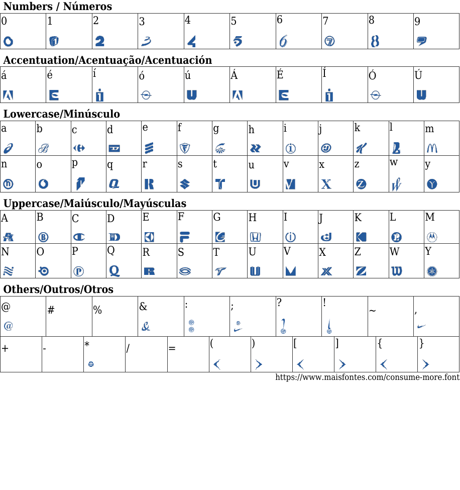 COnsume More: Free Font Download | MaisFontes