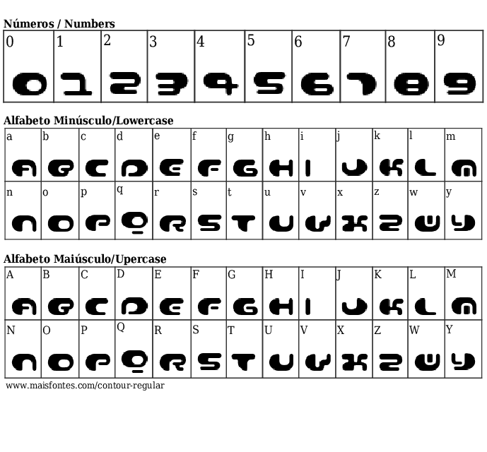 Contour Regular: Free Font Download | MaisFontes