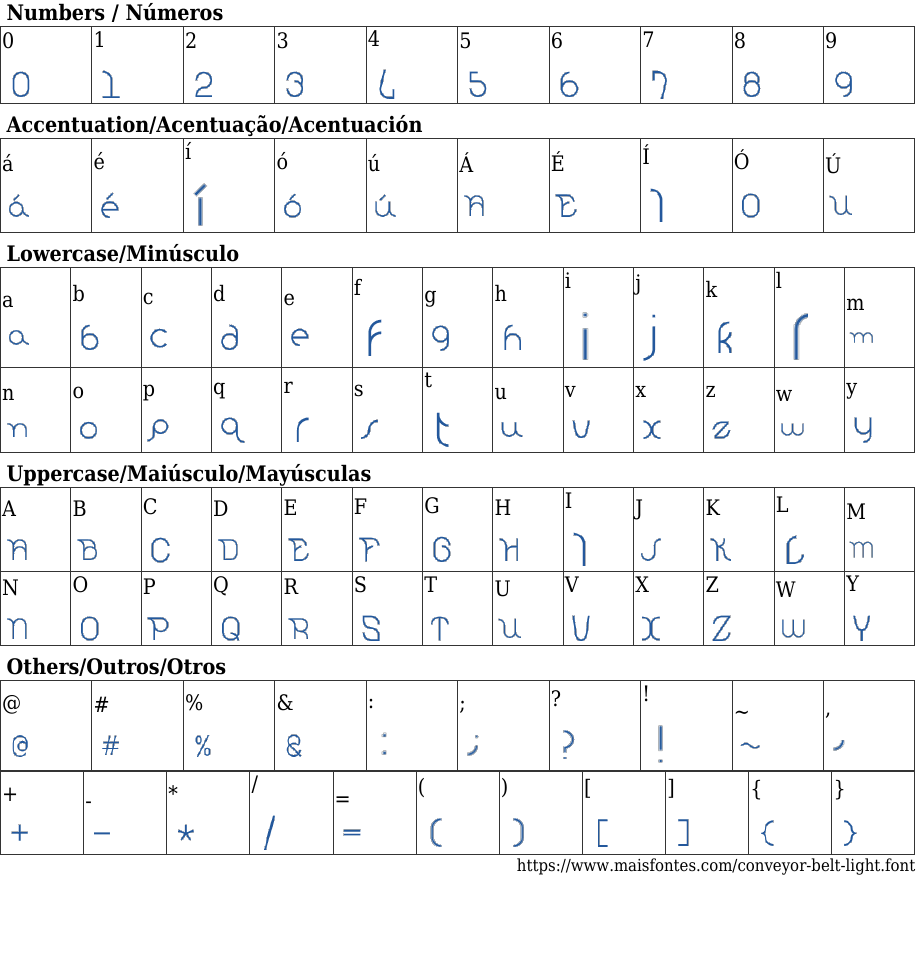 Conveyor Belt Light: Free Font Download | MaisFontes