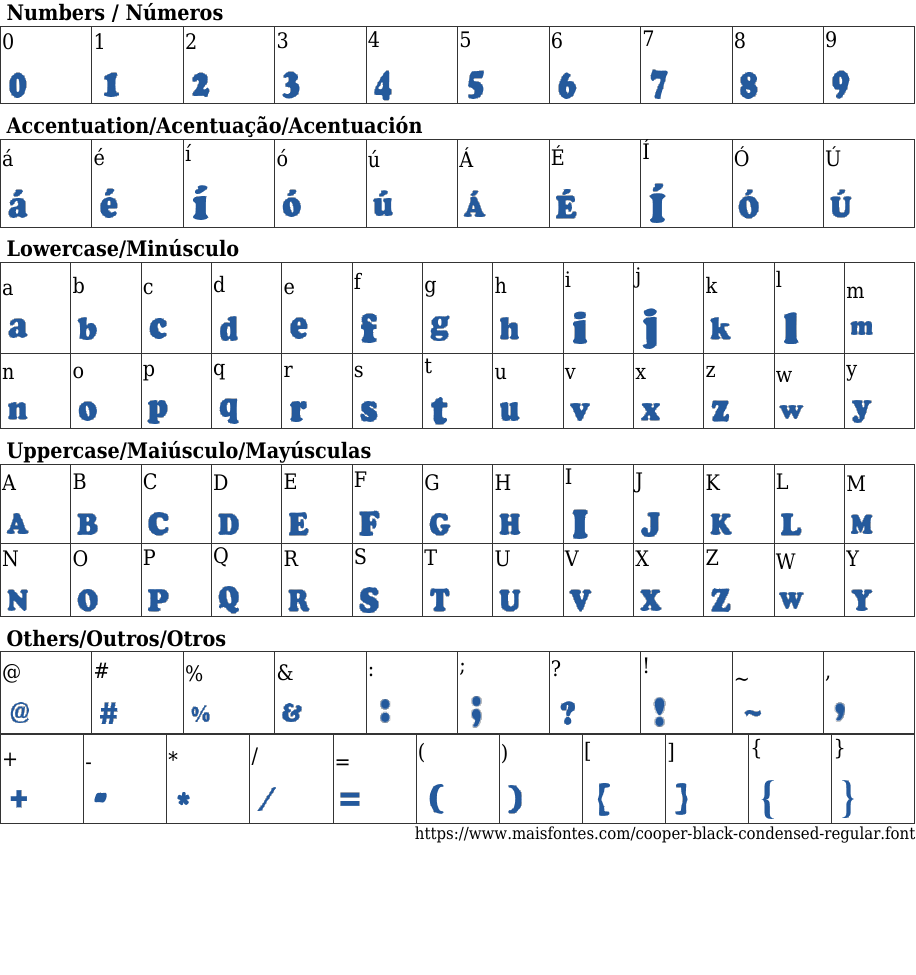 Cooper Black Condensed Regular Font: Free Download | MaisFontes