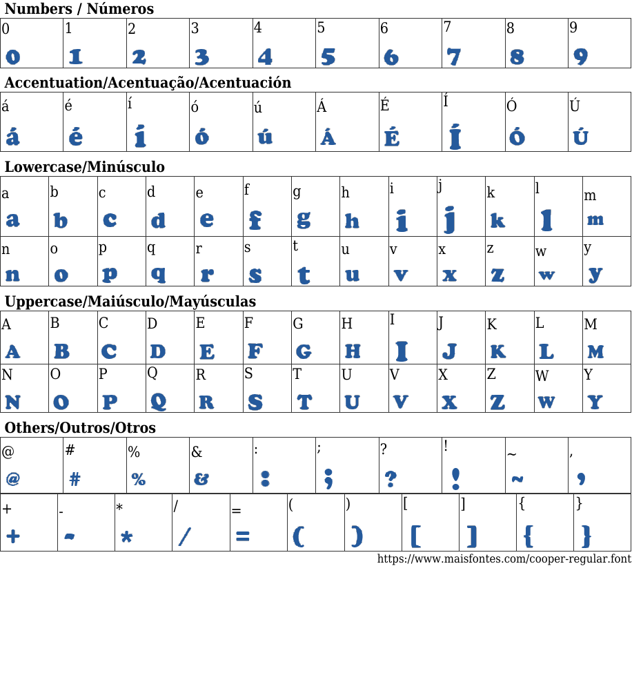 Cooper Regular: Free Font Download | MaisFontes