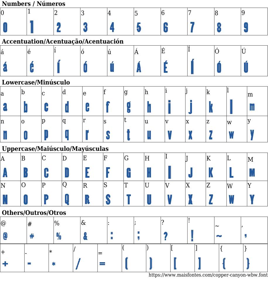 Copper Canyon WBW: Free Font Download | MaisFontes