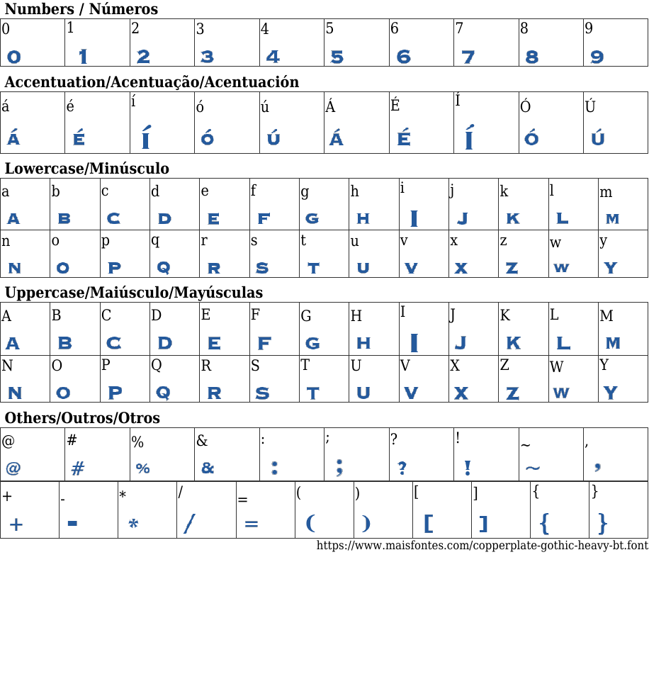 Copperplate Gothic BT Heavy: Baixar Fonte Grátis | MaisFontes