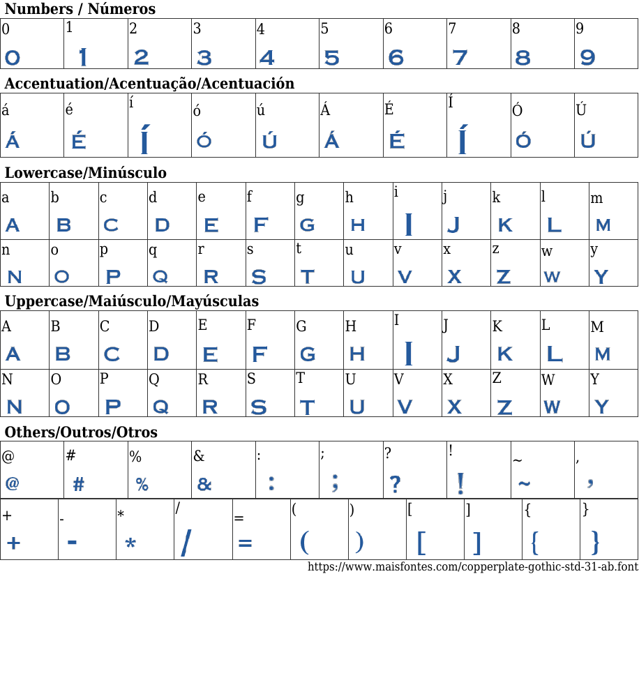 Copperplate Gothic Std 31 AB Font: Free Download | MaisFontes