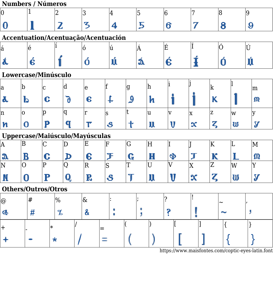 Coptic Eyes Latin: Baixar Fonte Grátis | MaisFontes