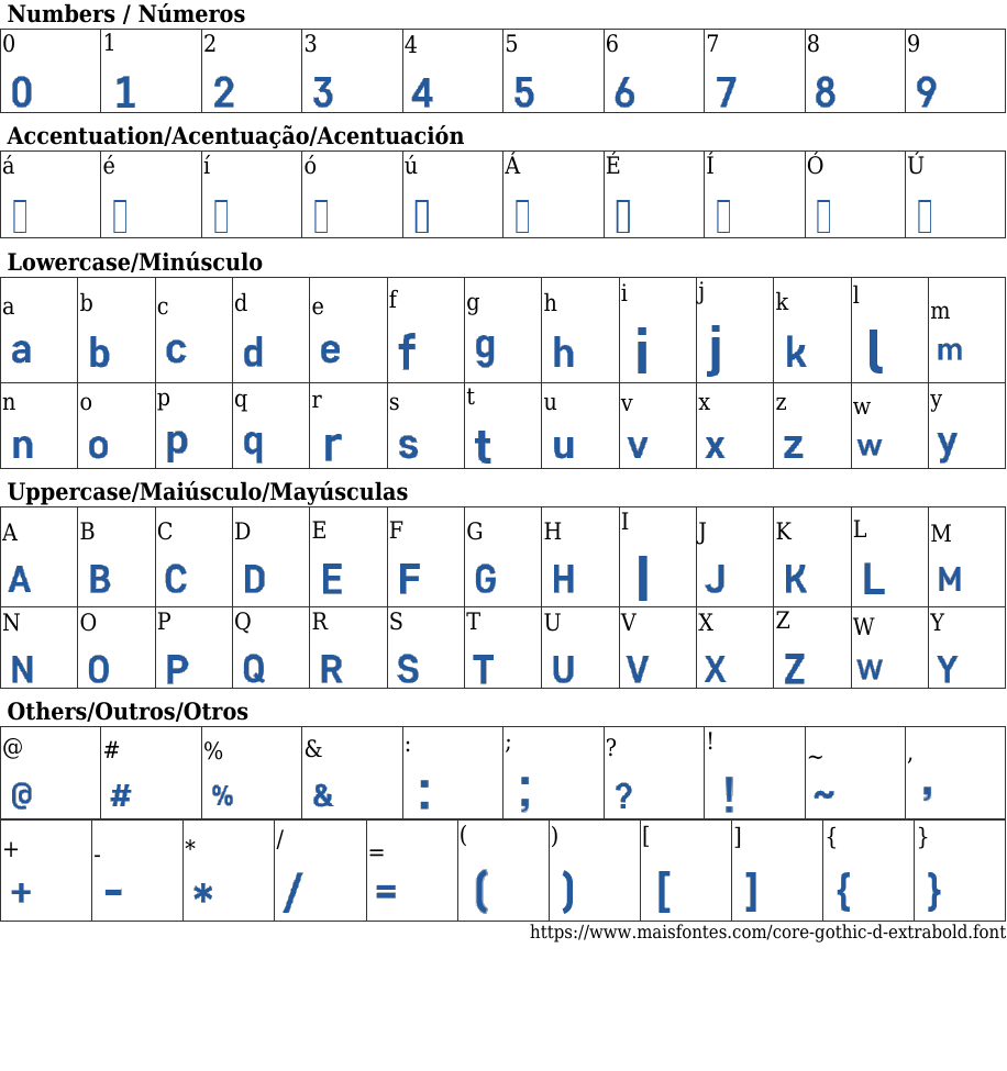 Core Gothic D ExtraBold: Free Font Download | MaisFontes