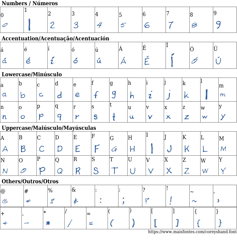 CoreysHand Font: Free Download | MaisFontes