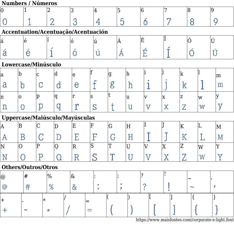 Corporate E Light: Free Font Download | MaisFontes