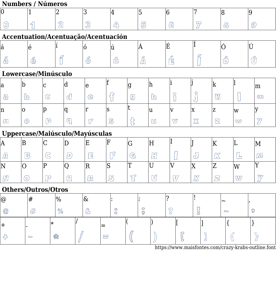 Crazy Krabs Outline Font: Free Download | MaisFontes