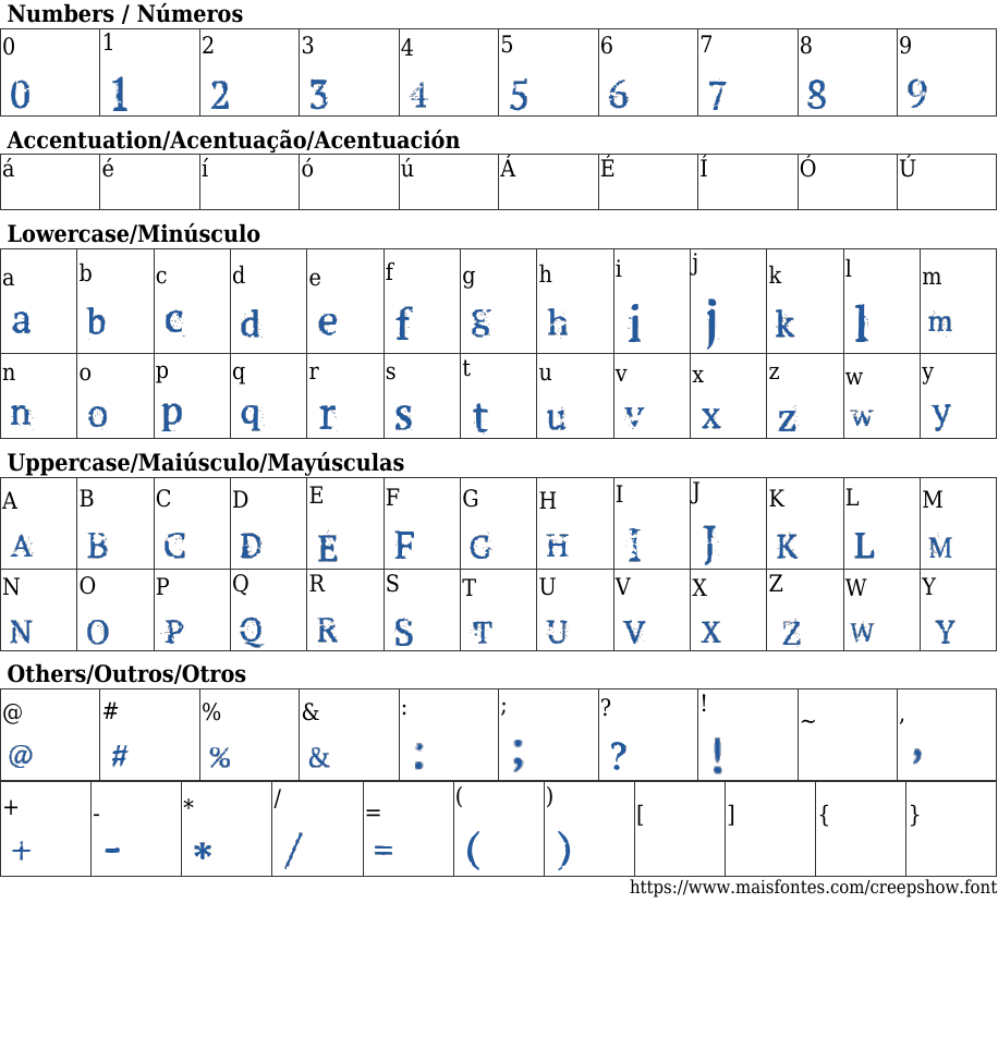 Creepshow: Download Free Font | MaisFontes
