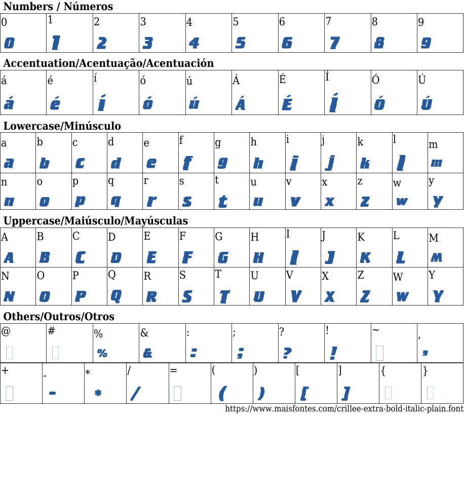Crillee Plain ExtraBold Italic: Free Font Download | MaisFontes