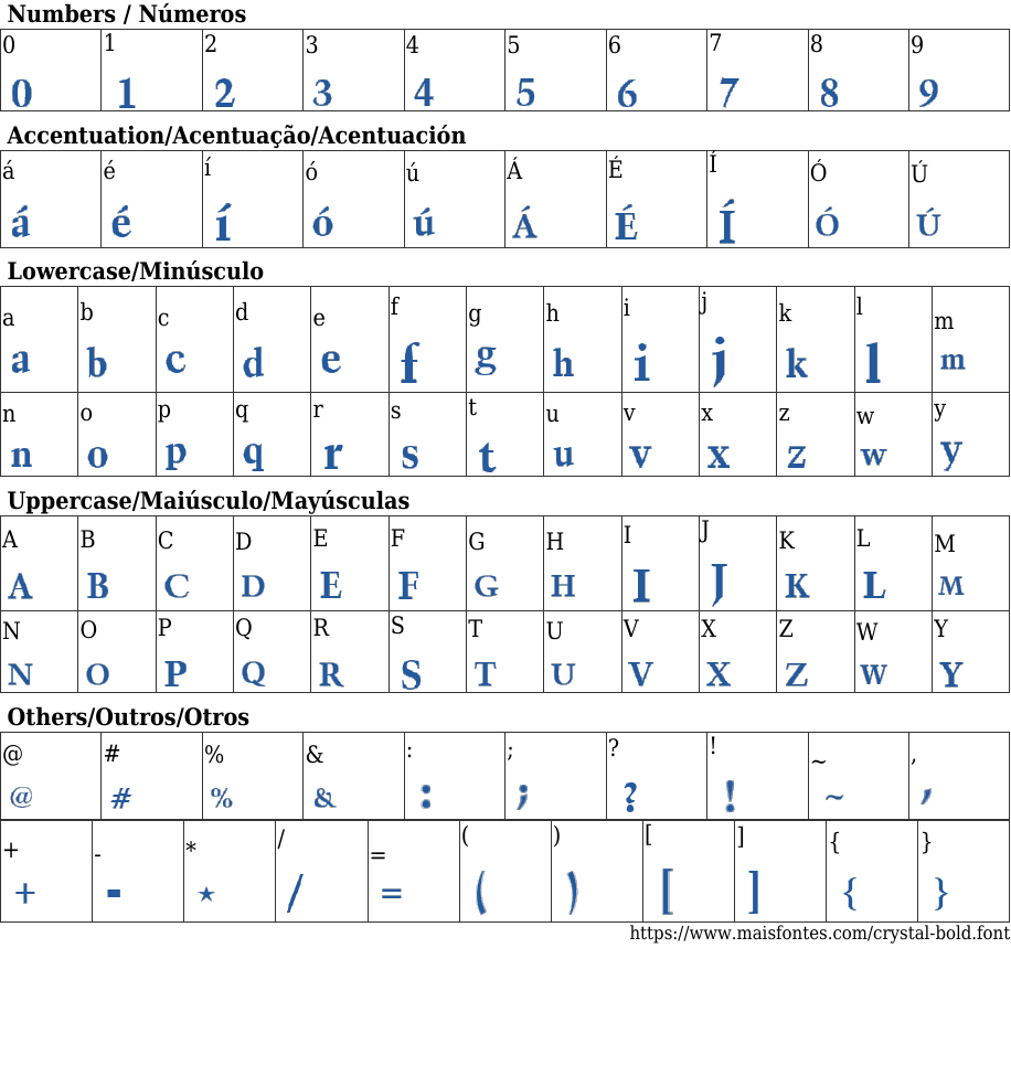Crystal Bold: Free Font Download | MaisFontes