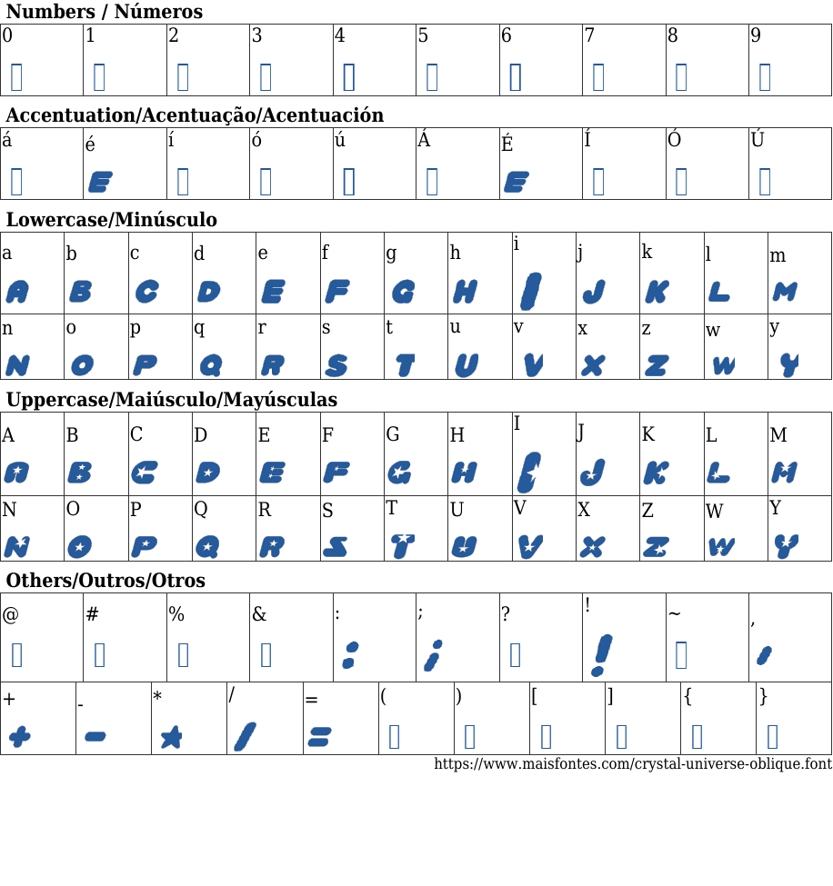 Crystal Universe Oblique: Baixar Fonte Grátis | MaisFontes